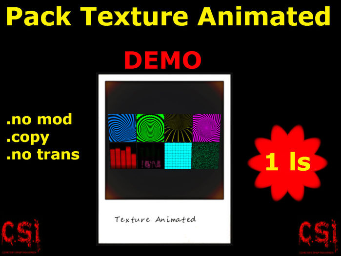 Second Life Marketplace - Pack Texture Animated DEMO (box)